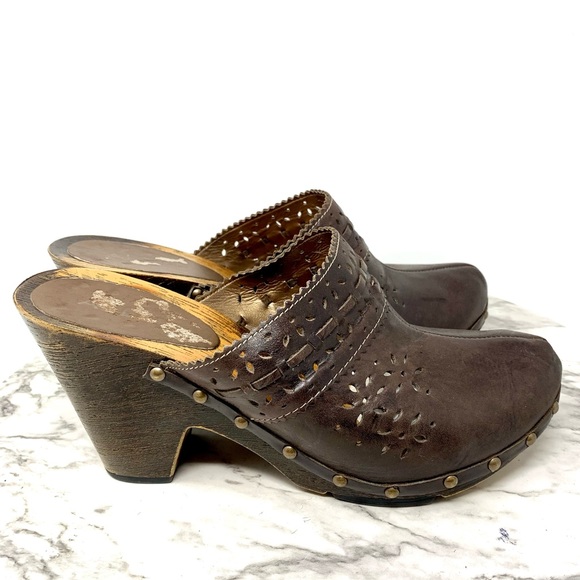Aldo | Shoes | Aldo Boho Platform Studded Floral Closed Toe Mule Clogs ...